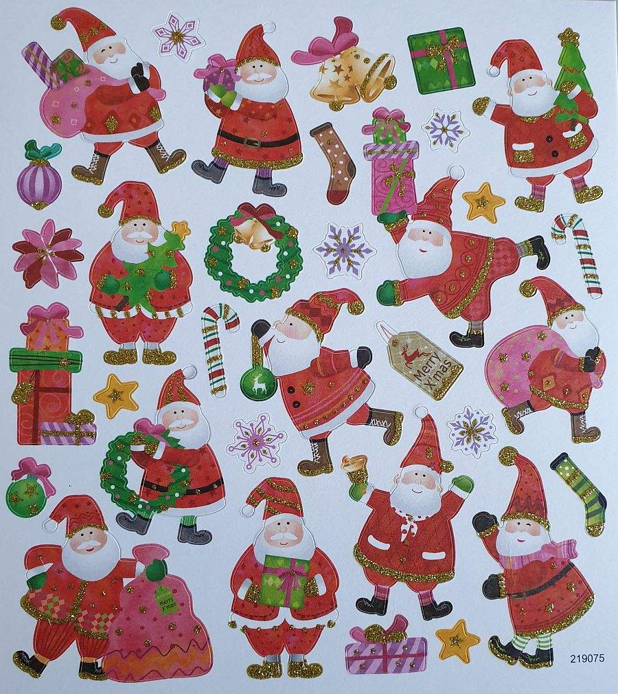 2Sticker Weihnachtsmann 1 Bogen Weihnachtssticker Motiv, 1,20 Fr.