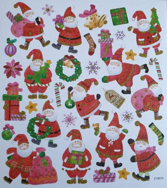 2Sticker Weihnachtsmann 1 Bogen Weihnachtssticker Motiv, 1,20 Fr.