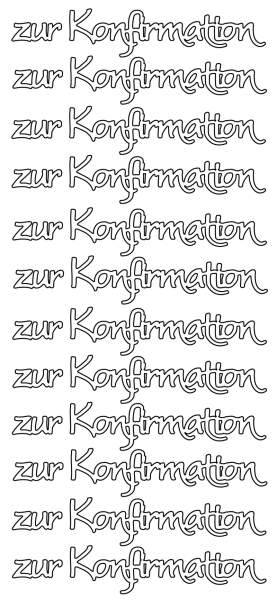 Konturensticker Konfirmation silber selbstklebend, 1,10 Fr.