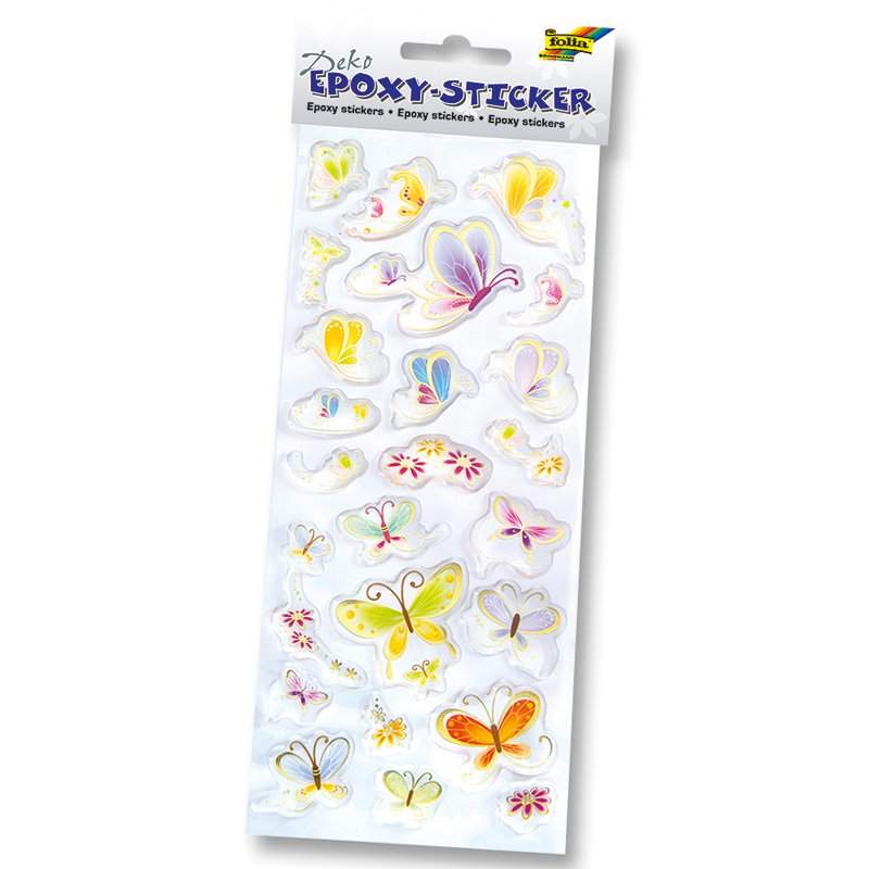 Epoxy-Sticker Schmetterlinge | Bunte 3D-Schmetterlinge zum Aufkleben, 2 ...